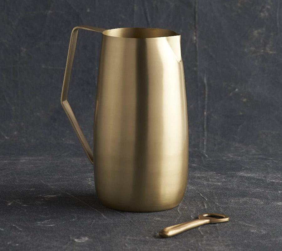 Angled Handle Brass Serving Pitcher | J. Bird & Company